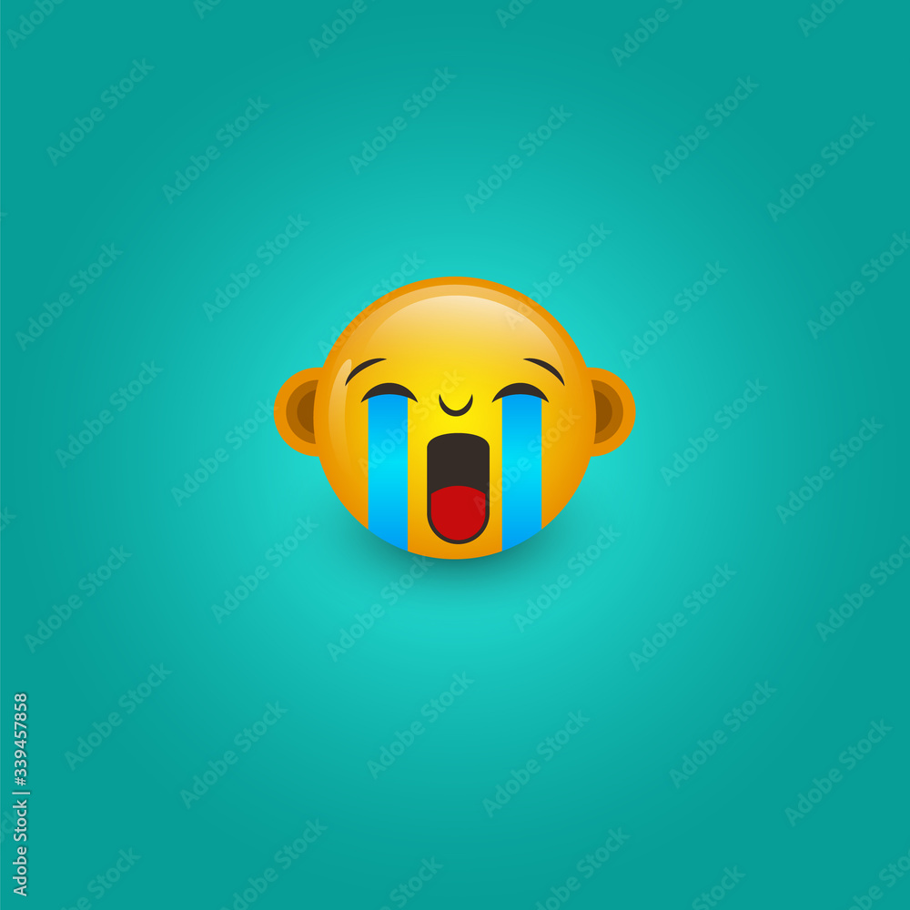 emoticon design with emoticon template sad face in 3d style Free Vector ...