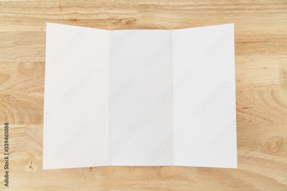A4 tri-fold brochure blank white template for mock up and presentation ...