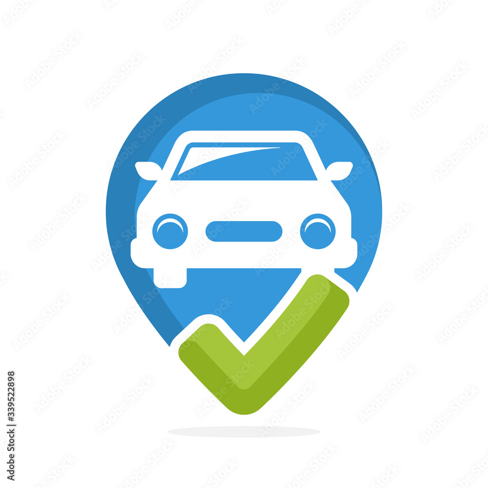 Marker locations, the exact position of a car. Stock Vector | Adobe Stock