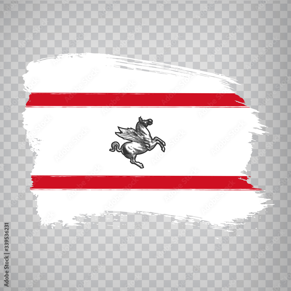 Flag of Tuscany from brush strokes. Italian Republic. Flag of Tuscany ...