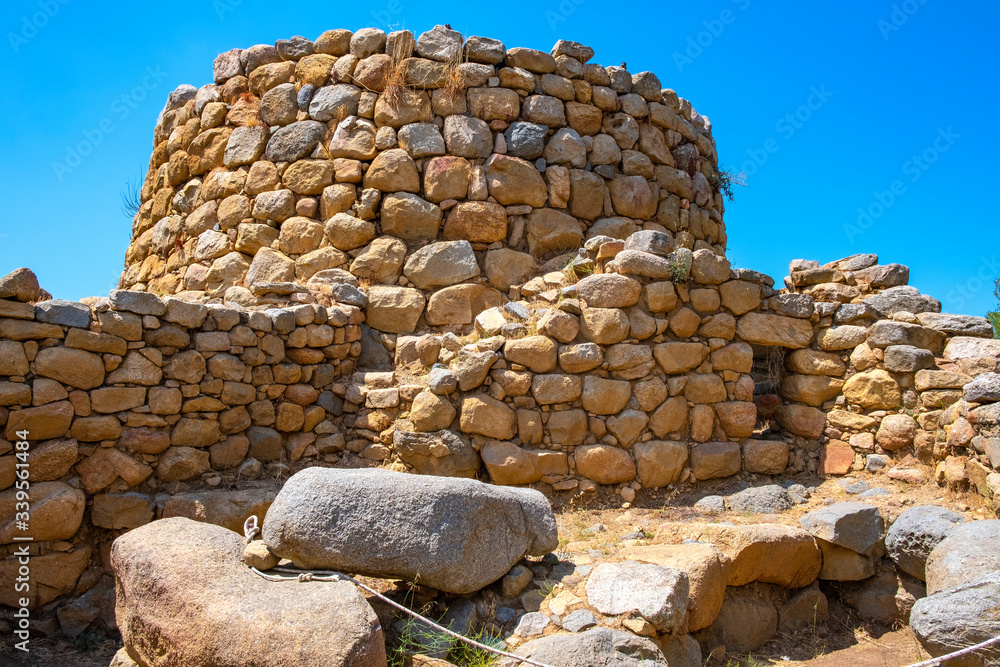 Arzachena, Sardinia, Italy -Archeological ruins of Nuragic complex La ...