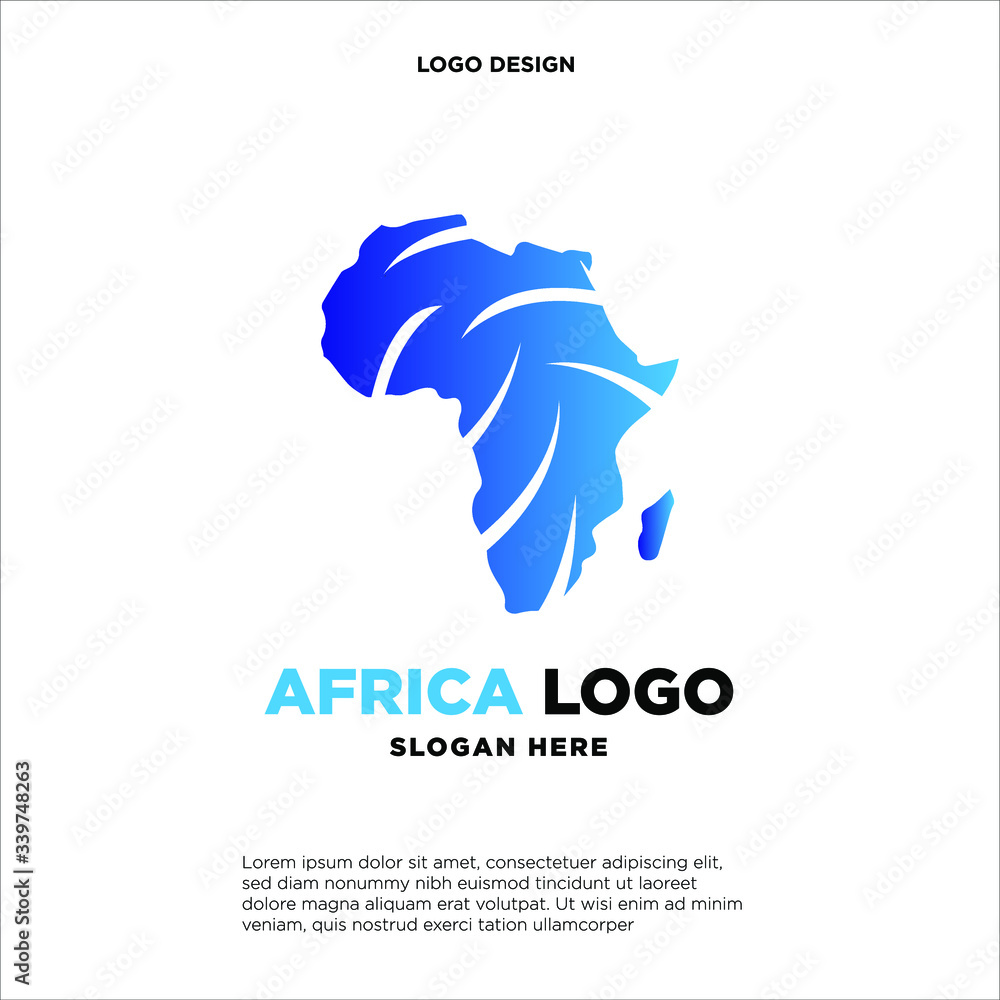 Modern African logo designs with swoosh logo vector, Map logo designs ...