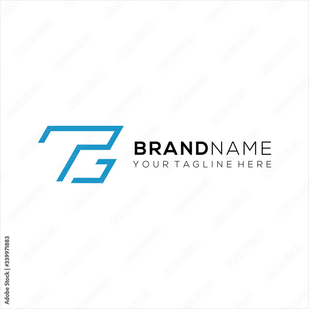 G T logo, vector template, letter logo. Unique, attractive and creative ...