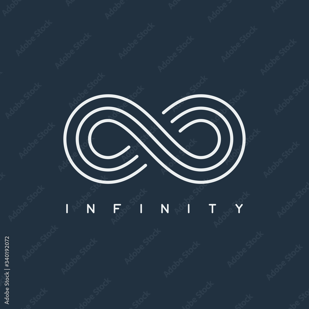 thin line infinity symbol Stock Vector | Adobe Stock