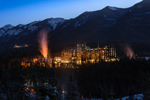 Banff Springs Hotel Mountains Free Stock Photo - Public Domain Pictures