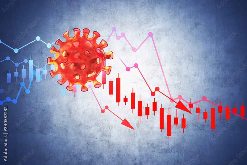 Coronavirus 2019 ncov stock market crash Stock Photo | Adobe Stock