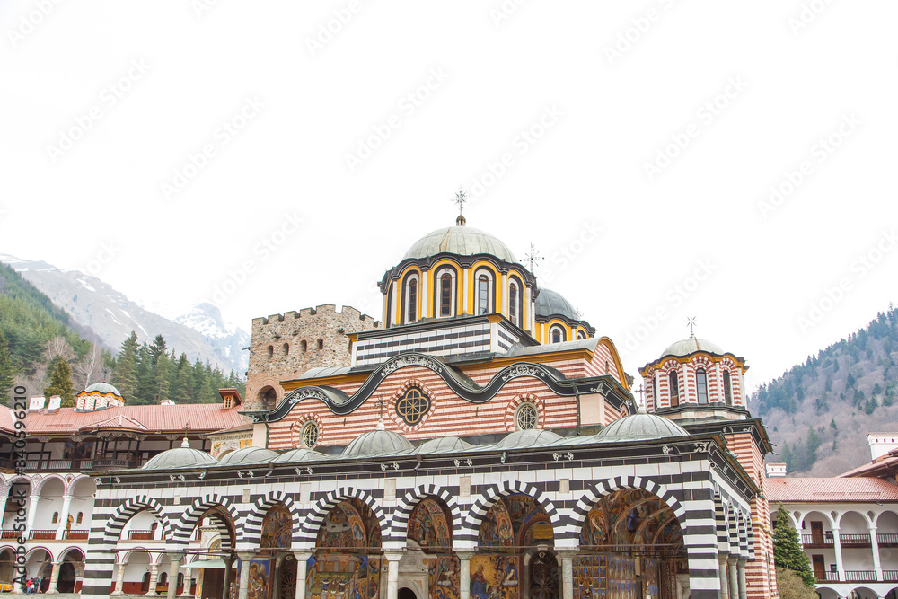 Orthodox Rila Monastery, a famous tourist attraction and cultural ...