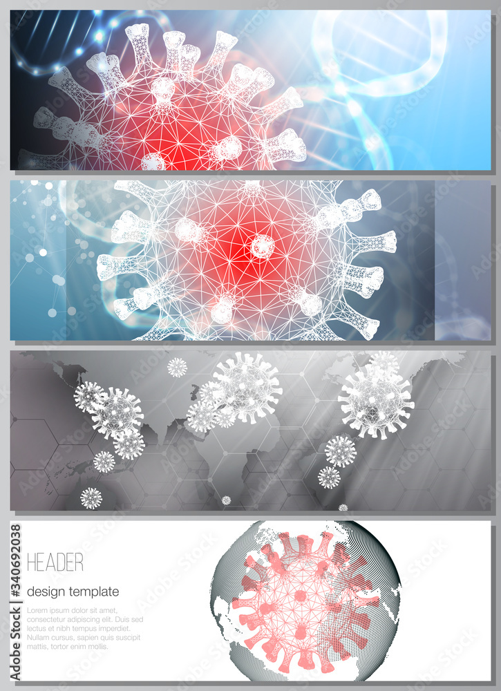 Vector layout of headers, banner design template for website footer ...