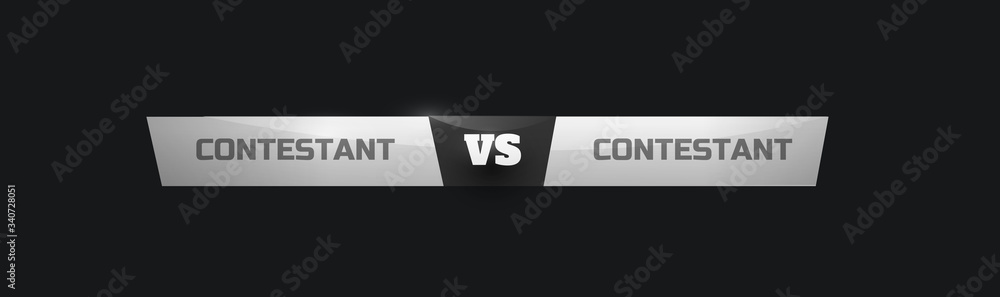 VS Logo. Versus Board of rivals, with space for text. vector ...