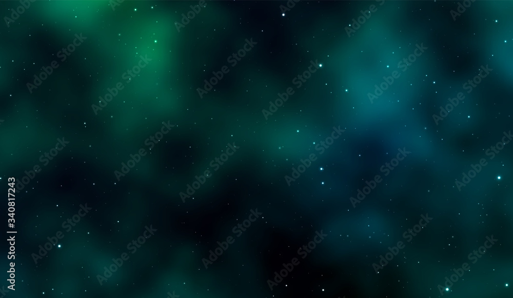 Space background Fantastic outer view with realistic bright stars and ...
