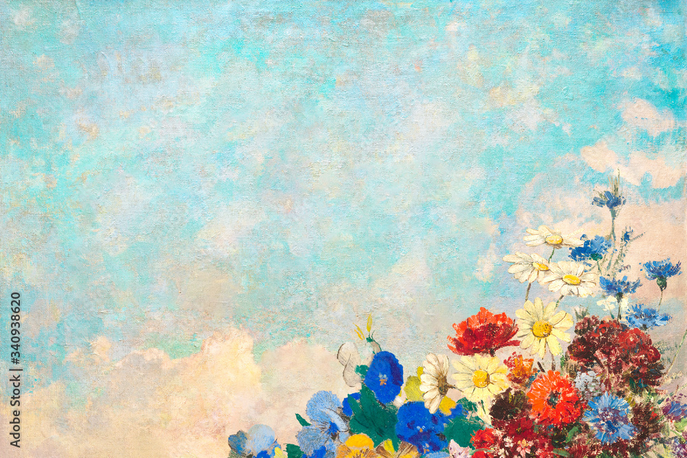 Classic floral design space Stock Photo | Adobe Stock