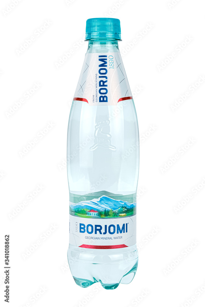 Moscow, Russia - January 28, 2020: Georgian natural mineral sparkling ...