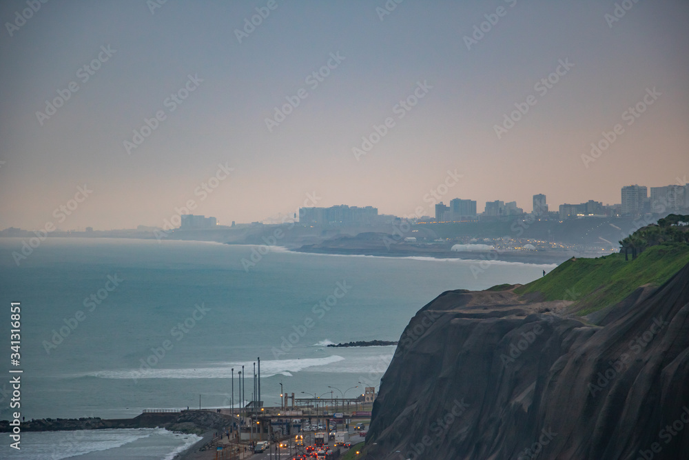 Lima malecon miraflores park, Peru Stock Photo | Adobe Stock