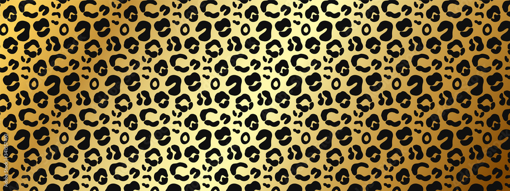 Luxury gold Leopard texture pattern design vector. Stylised Spotted ...