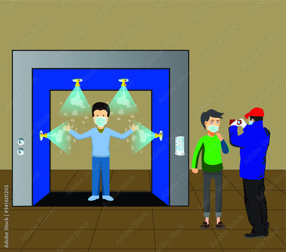 Sanitize tunnel for disinfectant and protect people from covid-19 ...