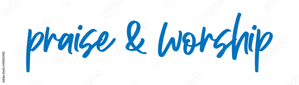Image vectorielle Stock praise and worship Vector brush calligraphy ...