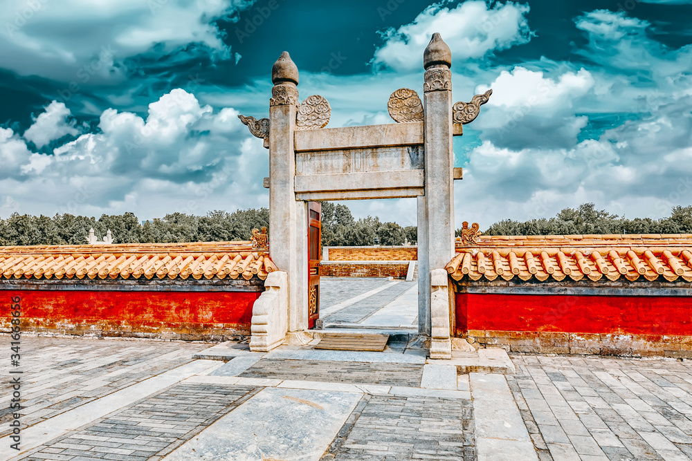 Stock-Foto „"Star Gates" marking the boundary of the altar in Temple of ...
