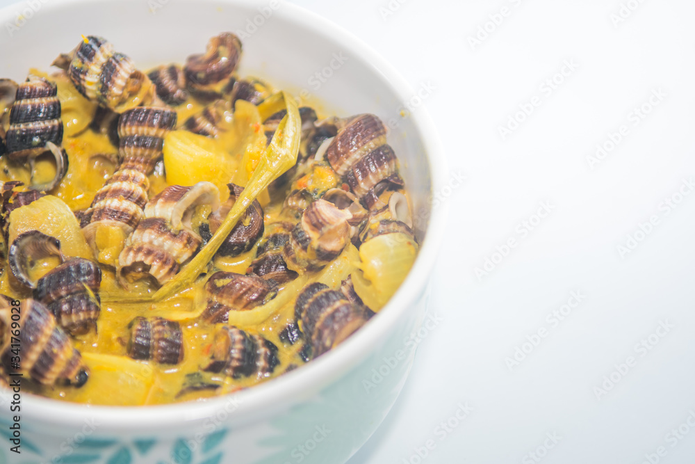 malaysian traditional cooking recipe. Malay traditional dish Sea Snails ...