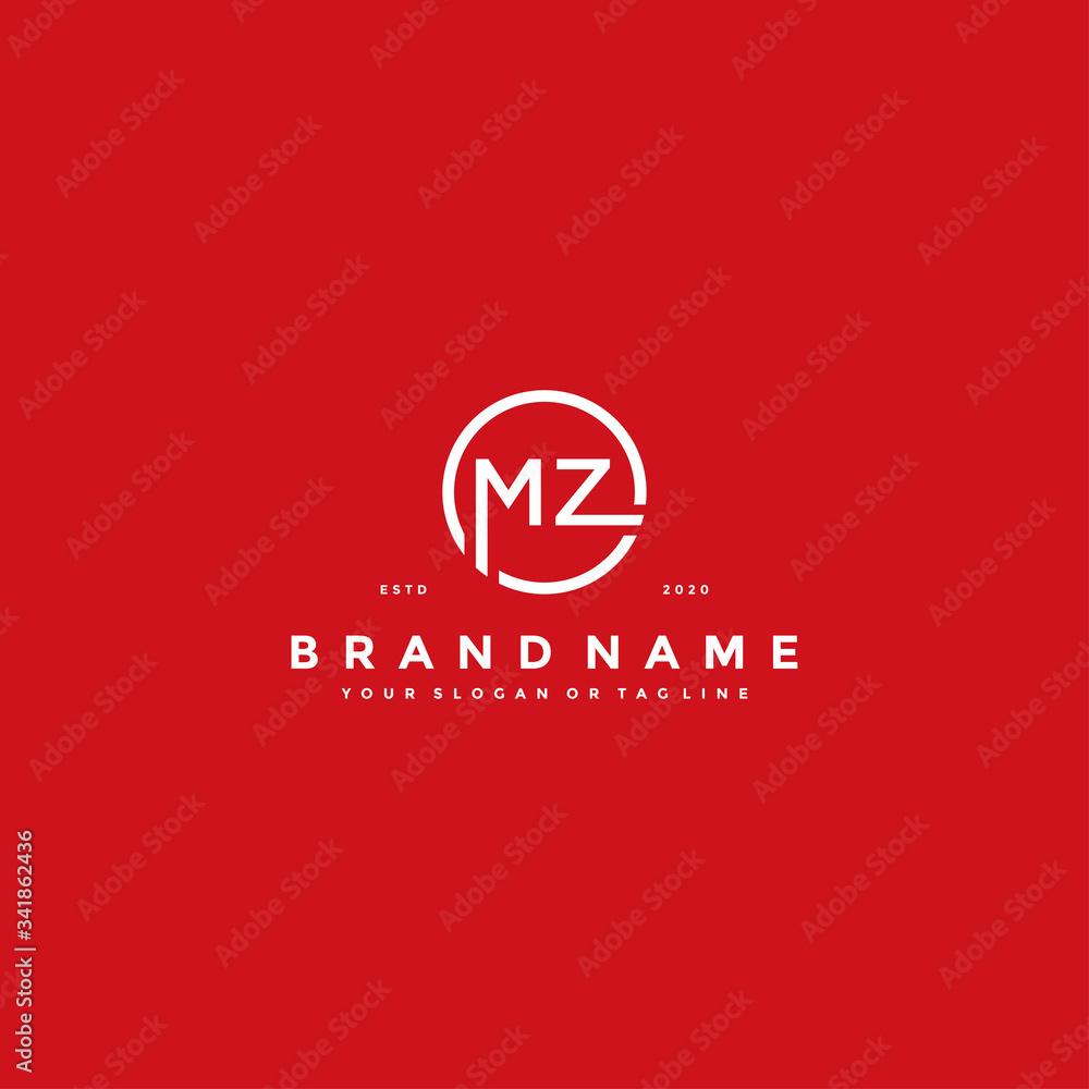 letter MZ logo design vector Stock Vector | Adobe Stock