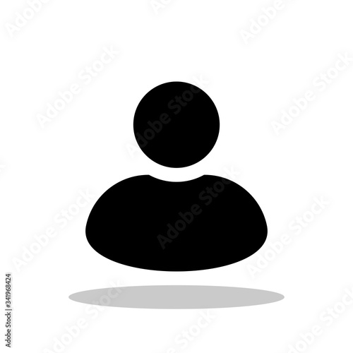 User icon set in trendy flat style. User silhouette symbol for your web ...