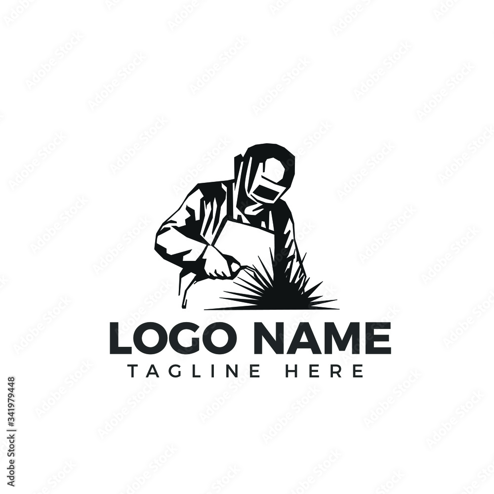 Welding logo industrial logo company logo design, WELDER LOGO SIMPLE ...