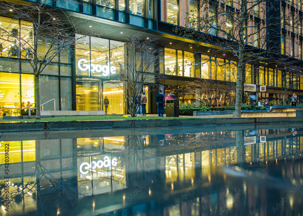 London- Google UK headquarters building on Pancras Square in the West ...