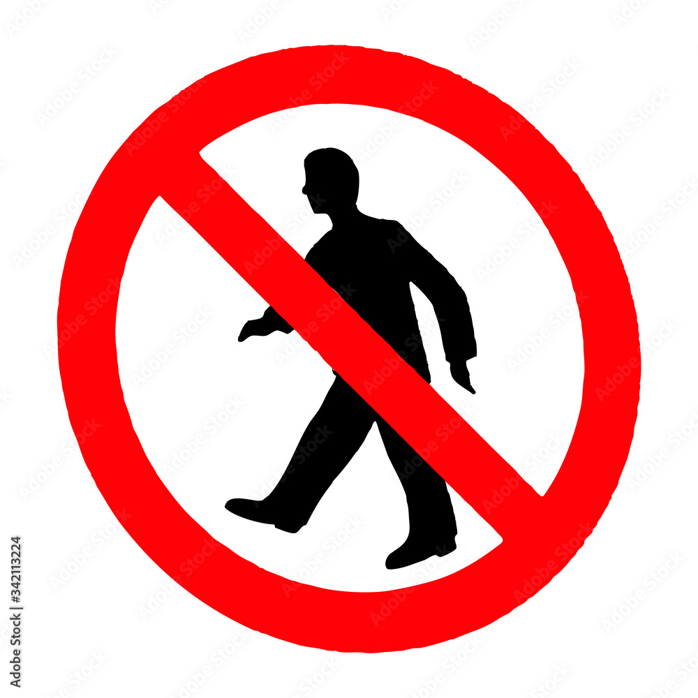 Señal prohibido entrar peatones 素材庫向量圖 | Adobe Stock