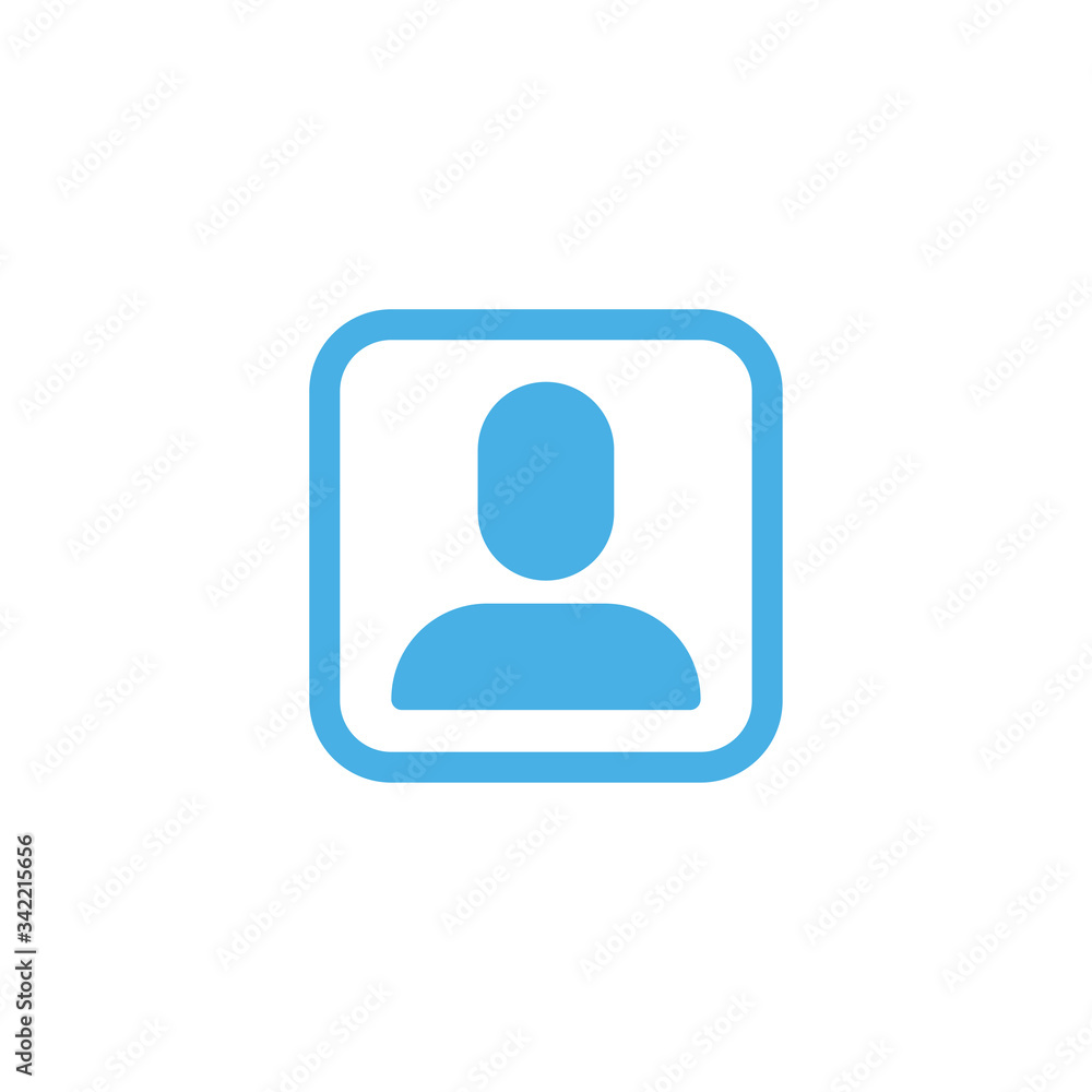 User profile vector icon. Person character pictogram for apps and ...