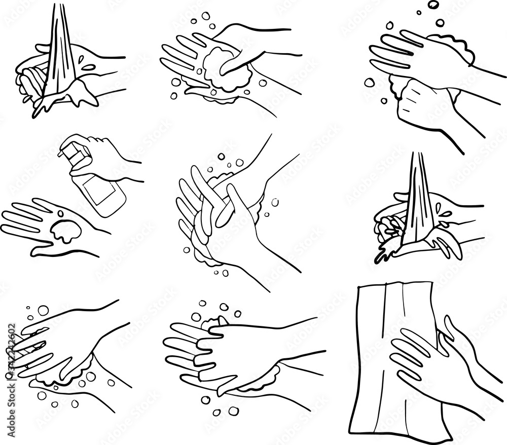 Infographic of how to wash your hands step by step and how to use hand ...