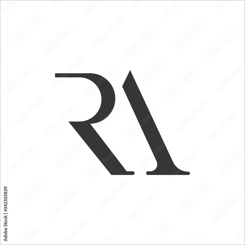 Initial letter ra or ar logo design template Stock Vector | Adobe Stock