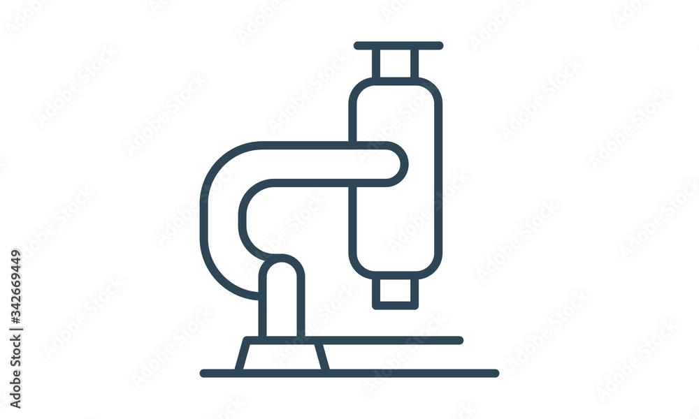 Microscope icon for lab and medical laboratory concepts Stock Vector ...