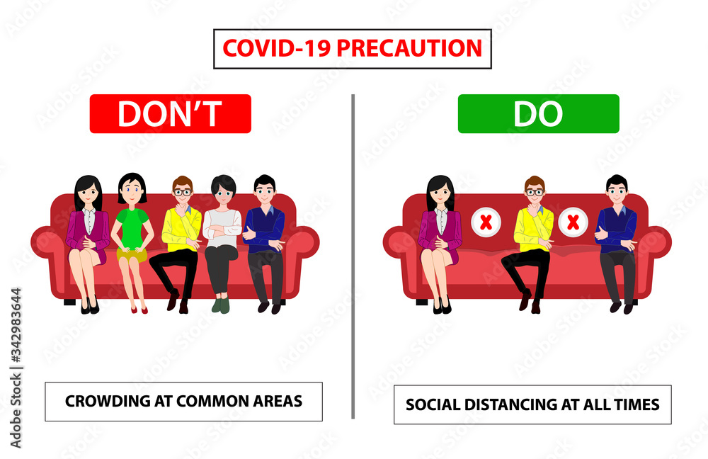 Ilustración de Stock Do and don't poster for covid 19 corona virus ...