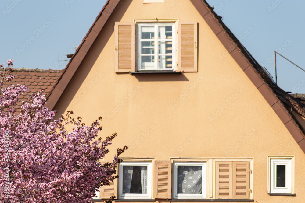 facades of historical framework buildings Stock Photo | Adobe Stock