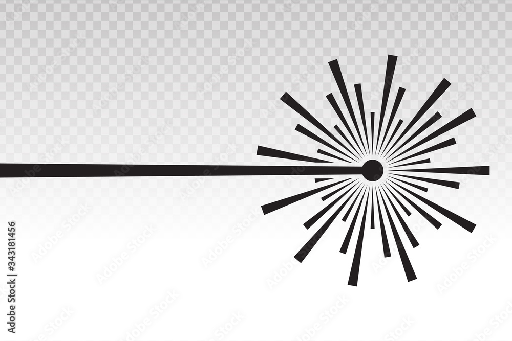 Laser beam ray icon on a transparent background Stock Vector | Adobe Stock