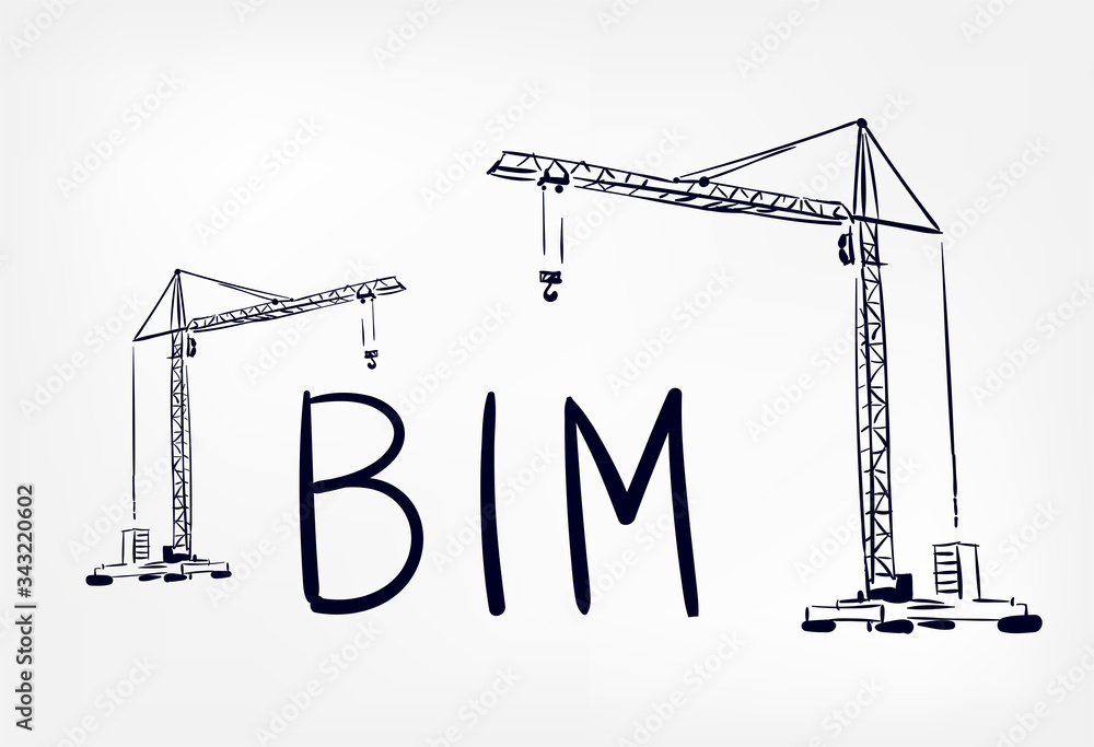 bim vector hand drawn concept Stock Vector | Adobe Stock