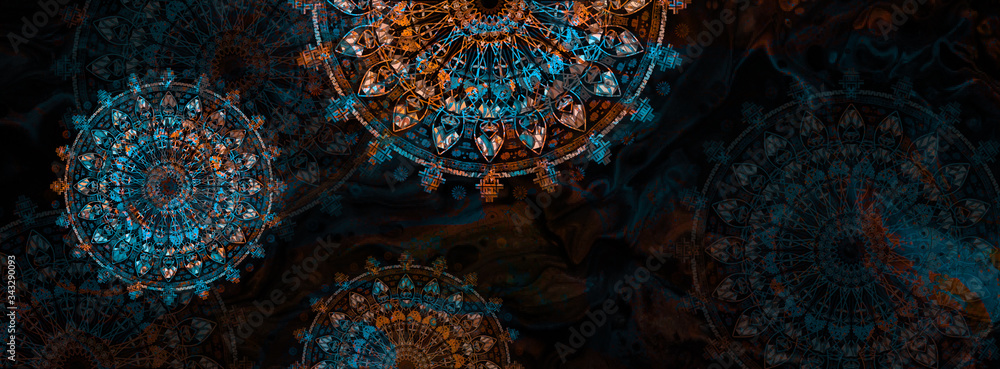 mandala colorful vintage art, ancient Indian vedic background design ...