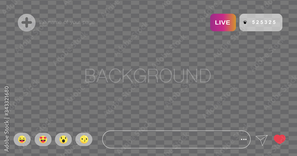 Live Stream. Background of online broadcast on social network. The ...