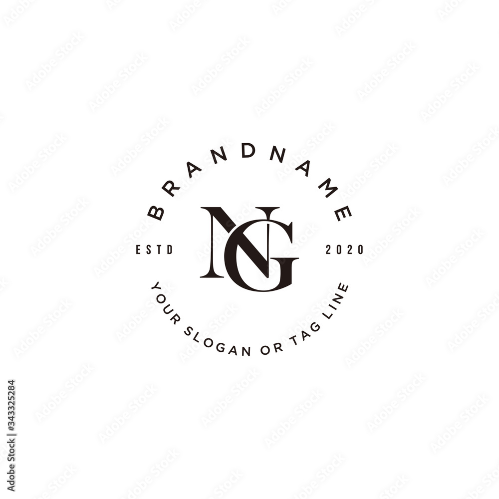 letter NG logo design vector Stock Vector | Adobe Stock