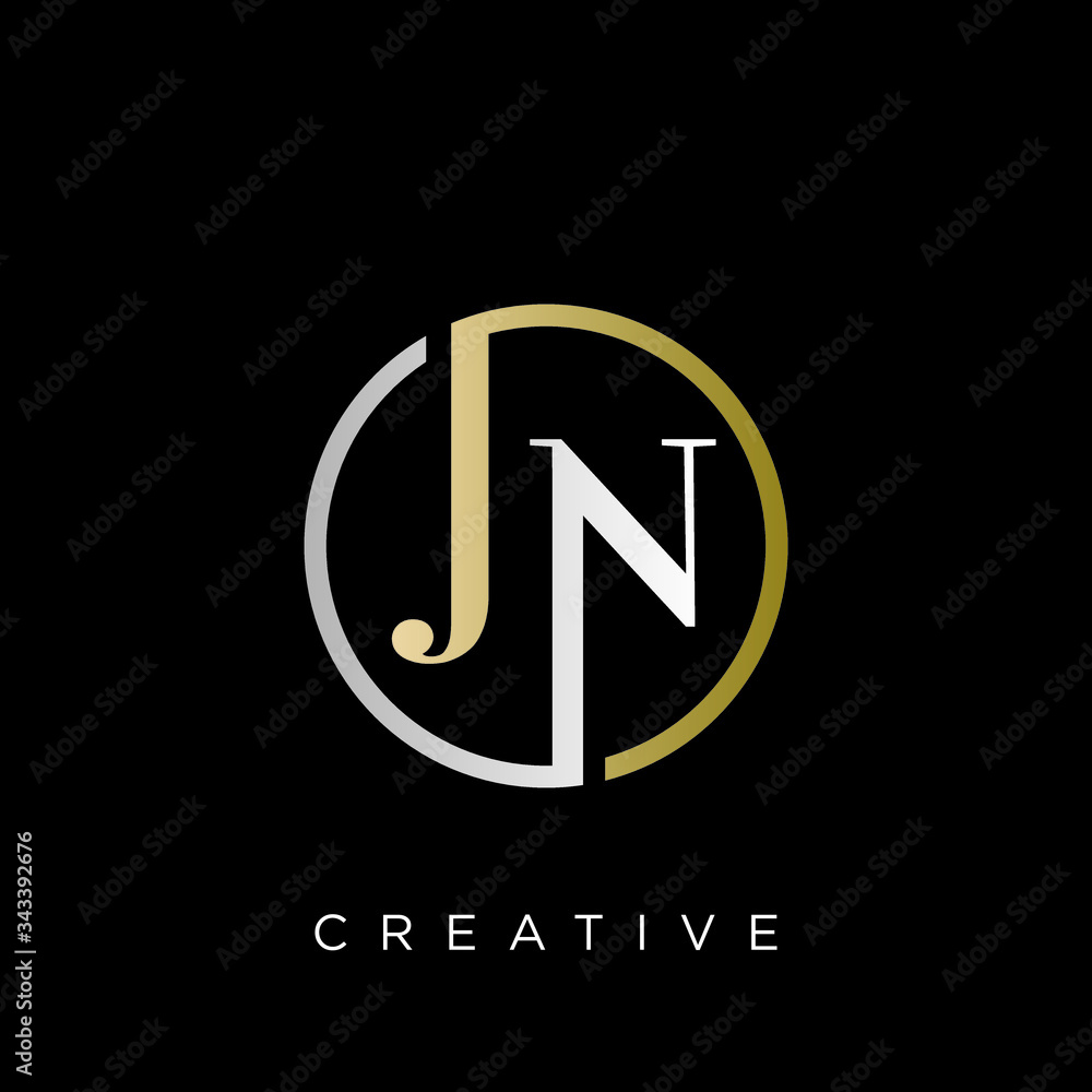 jn company logo design Stock Vector | Adobe Stock