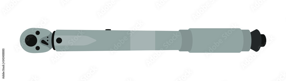 Torque wrench tool vector flat illustration Stock Vector | Adobe Stock