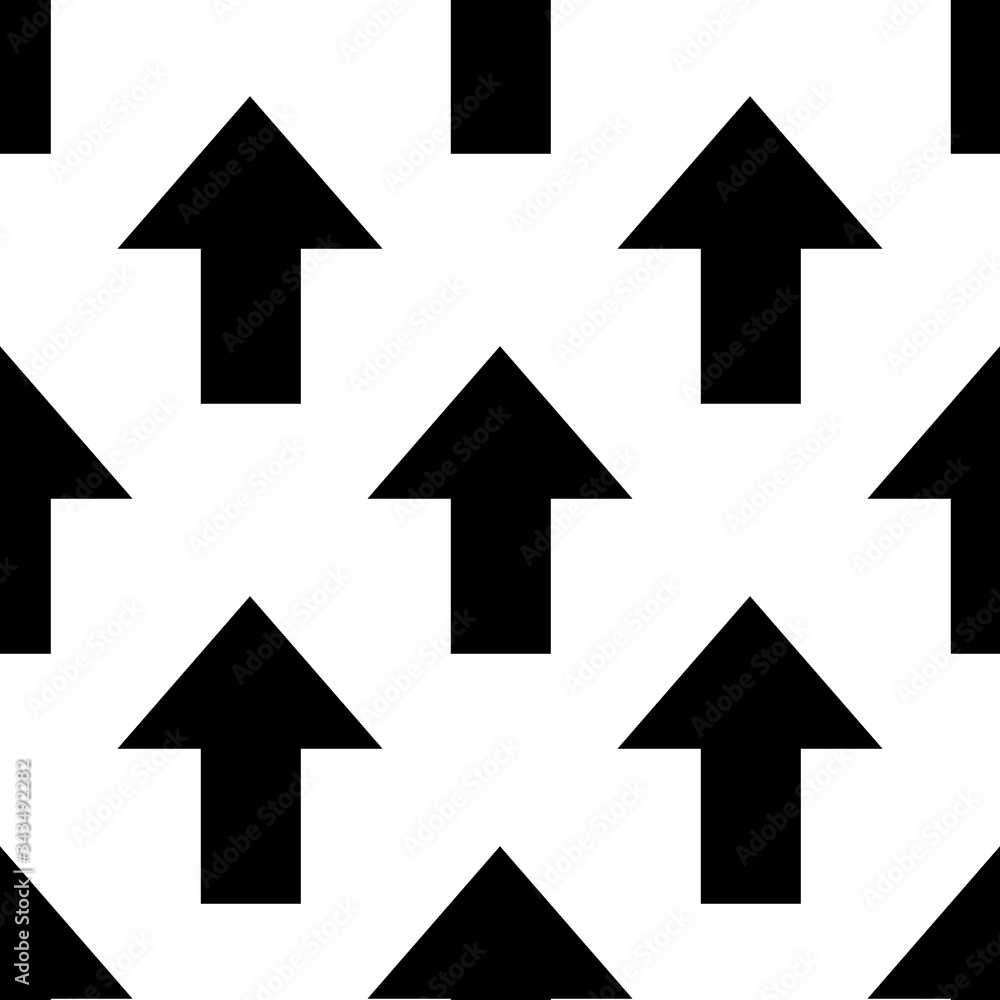 Arrow seamless pattern. Endless start background of geometric shapes ...