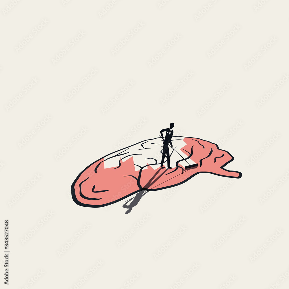Brainwashing vector concept. Symbol of manipulation, misinformation and ...