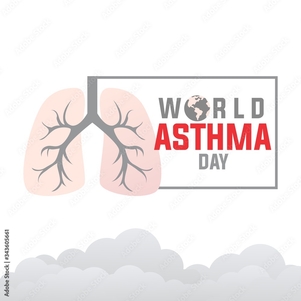 Vector illustration for World Asthma Day. Can be used for banners ...