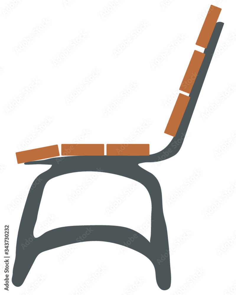 Wooden bench - side view Stock Vector | Adobe Stock