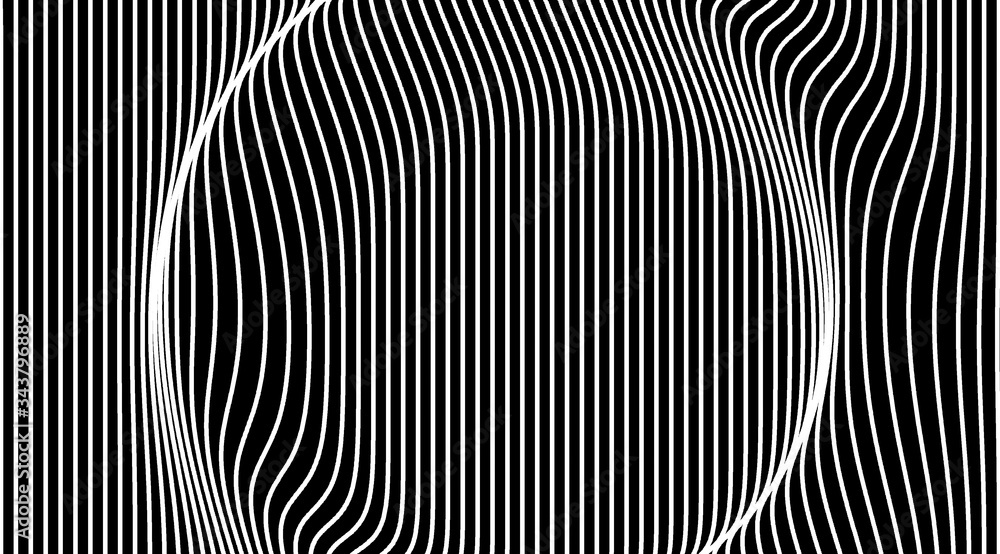 Abstract black and white lines art pattern background.Displacement map ...