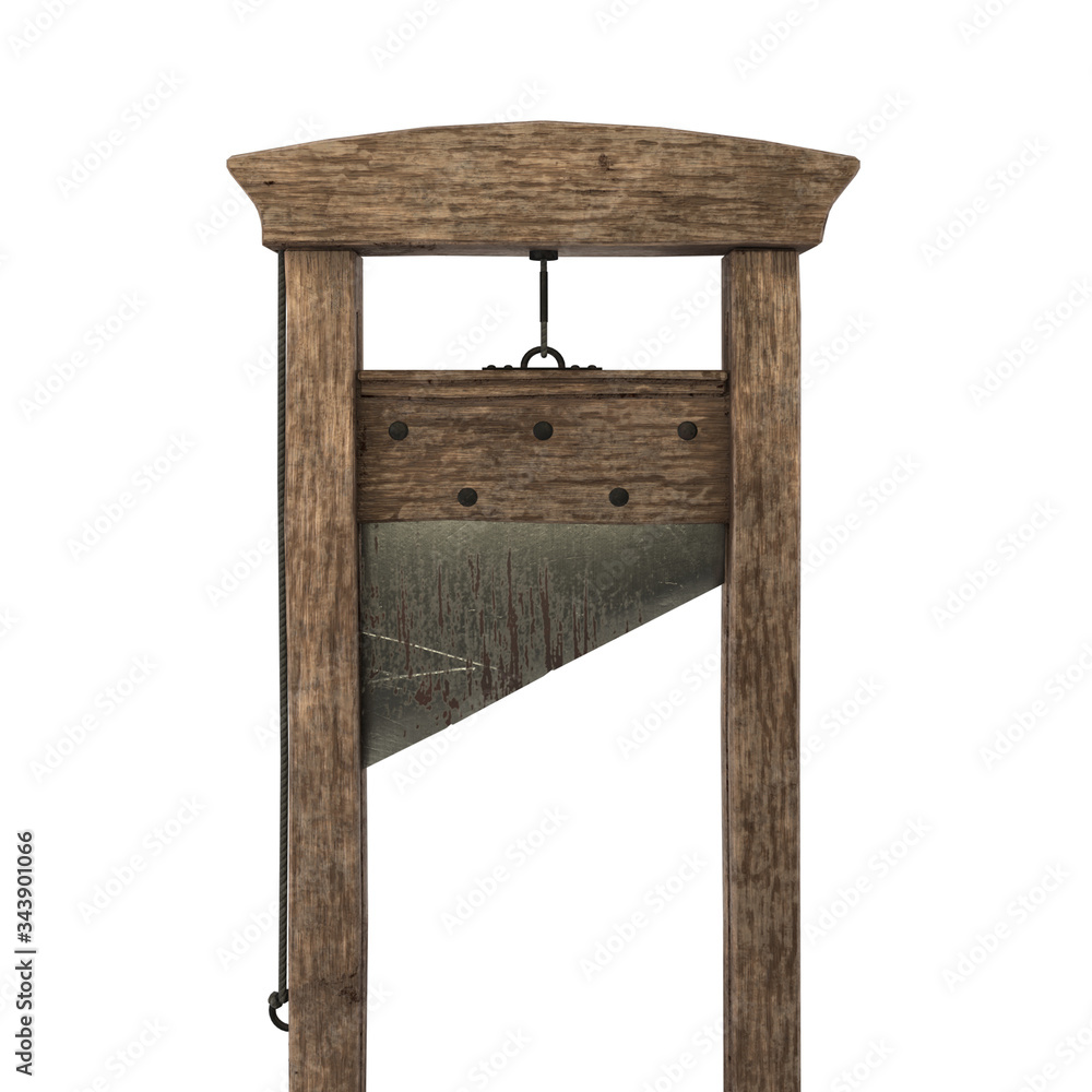 Guillotine - 3d illustration isolated on white background Stock ...