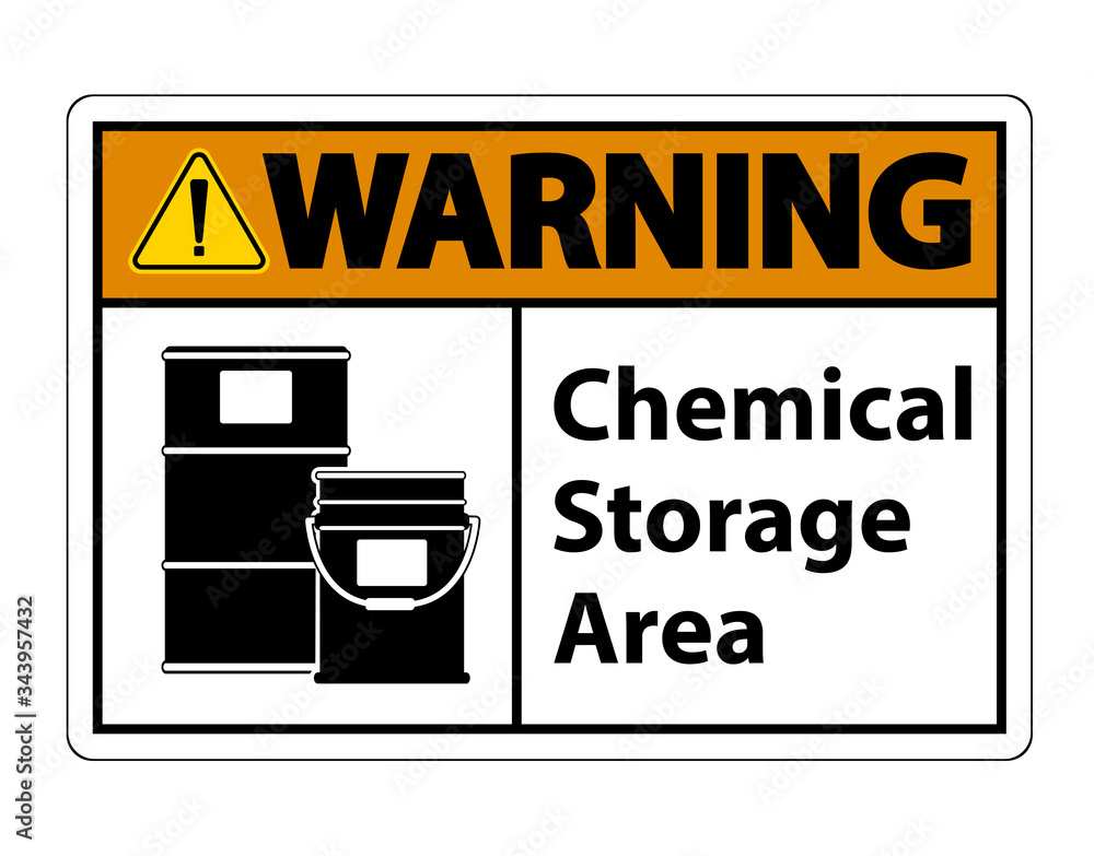 Warning Chemical Storage Symbol Sign Isolate on transparent Background ...