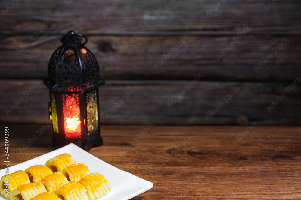 Closeup of traditional snack during Hari Raya Aidilfitri in Malaysia ...