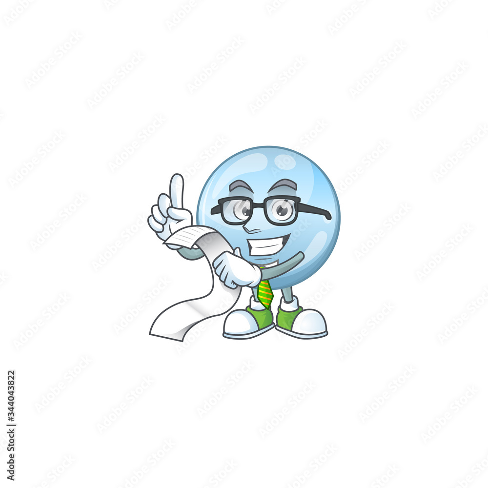 Mascot cartoon concept of collagen droplets with menu list Stock Vector ...