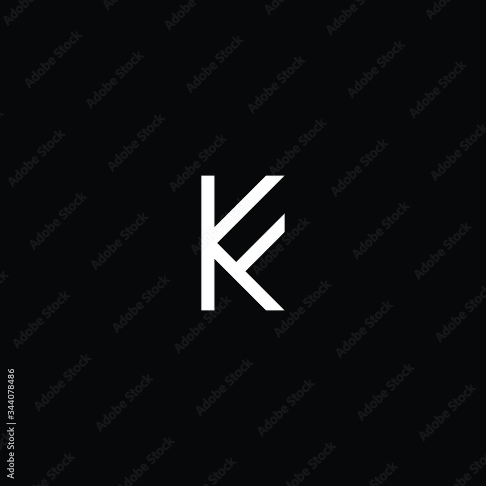 Professional Innovative Initial KF logo and FK logo. Letter FK KF ...